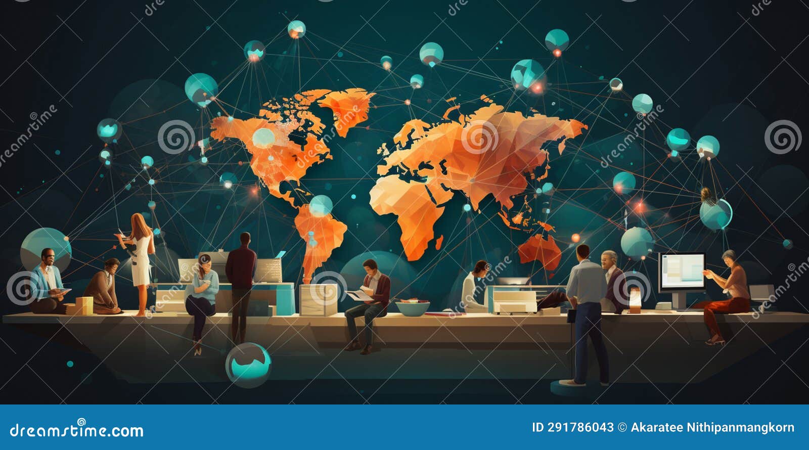 Global Network Connection, Exchange Business Information Stock ...