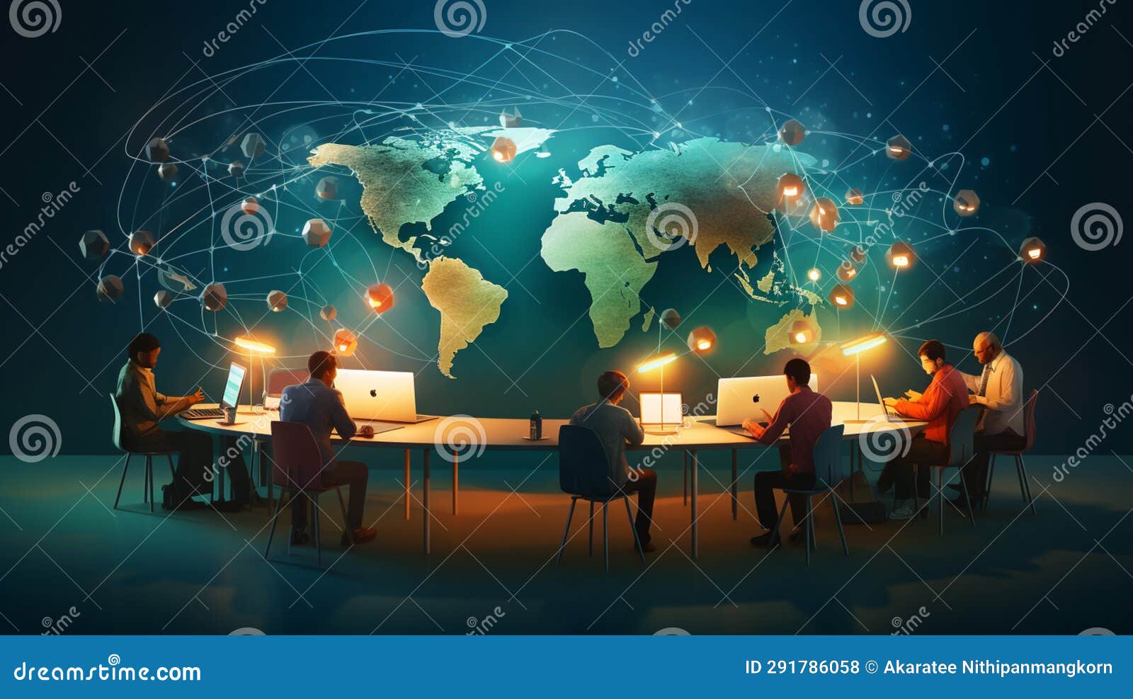 Global Network Connection, Exchange Business Information Stock ...