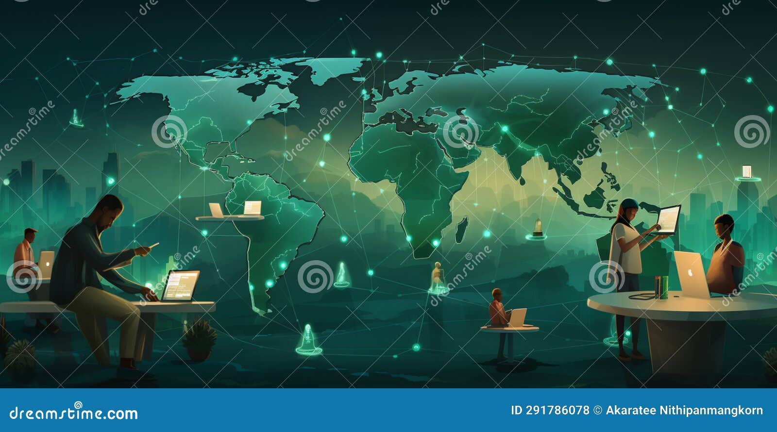 Global Network Connection, Exchange Business Information Stock ...