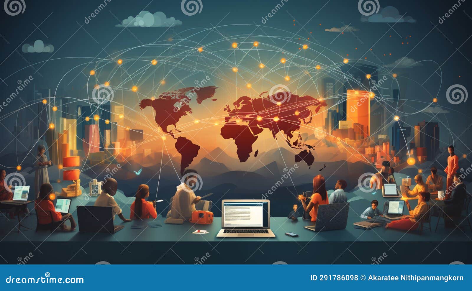 Global Network Connection, Exchange Business Information Stock ...