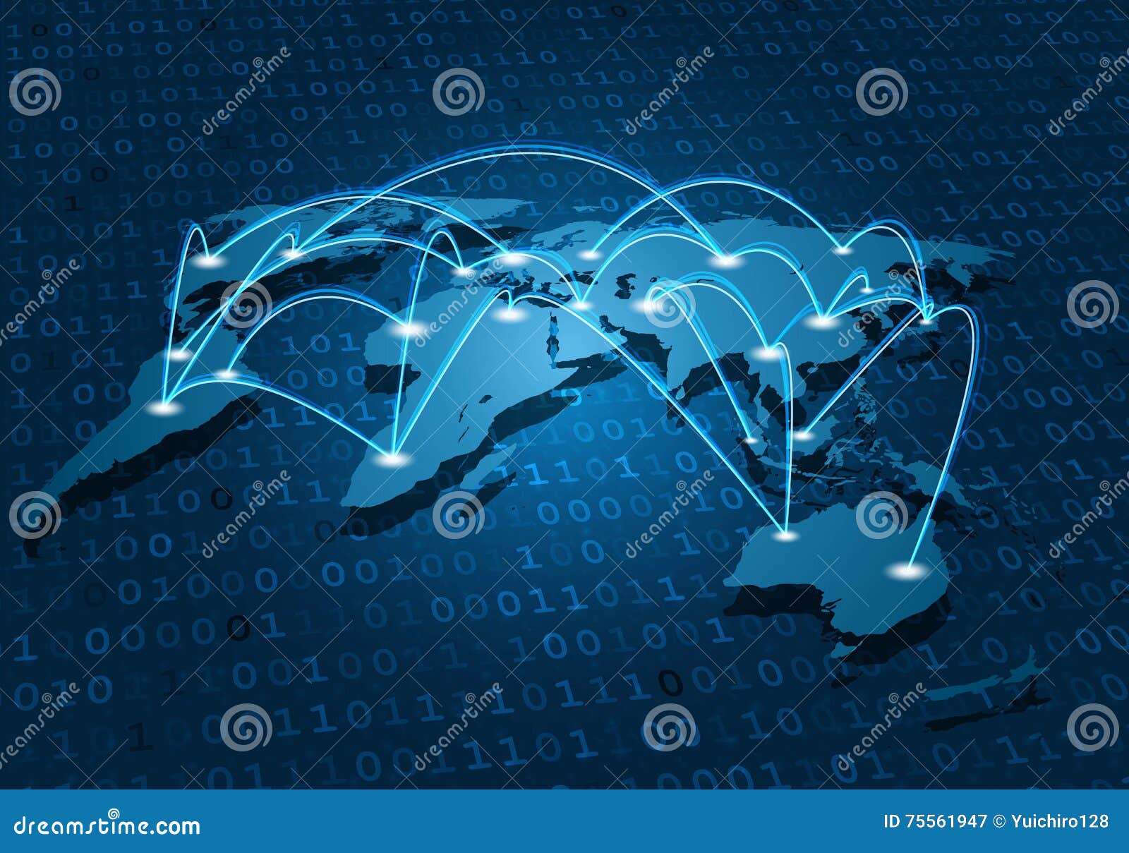 Global network connection stock vector. Illustration of data - 75561947