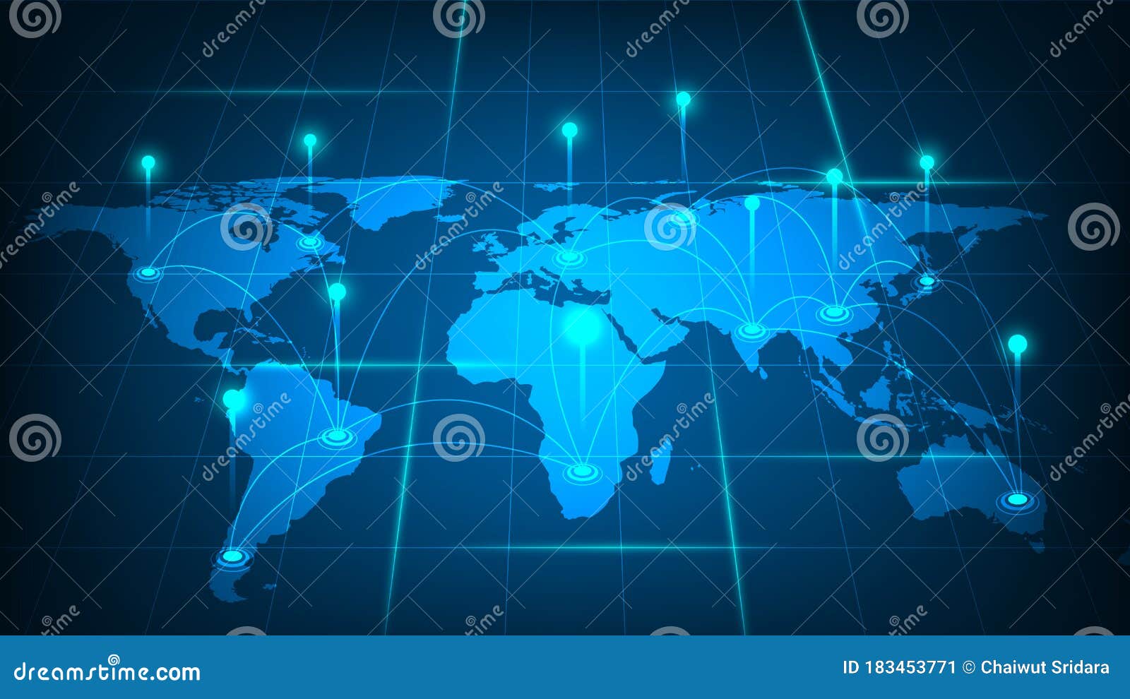 Global Network Connection, Internet and Global Connection Concept ...