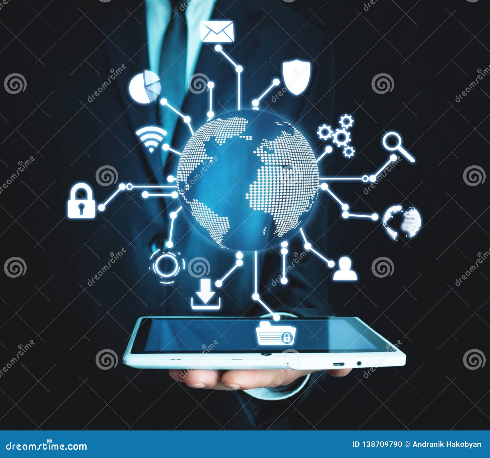 Global Network Connection. Modern World Technology Stock Photo - Image ...