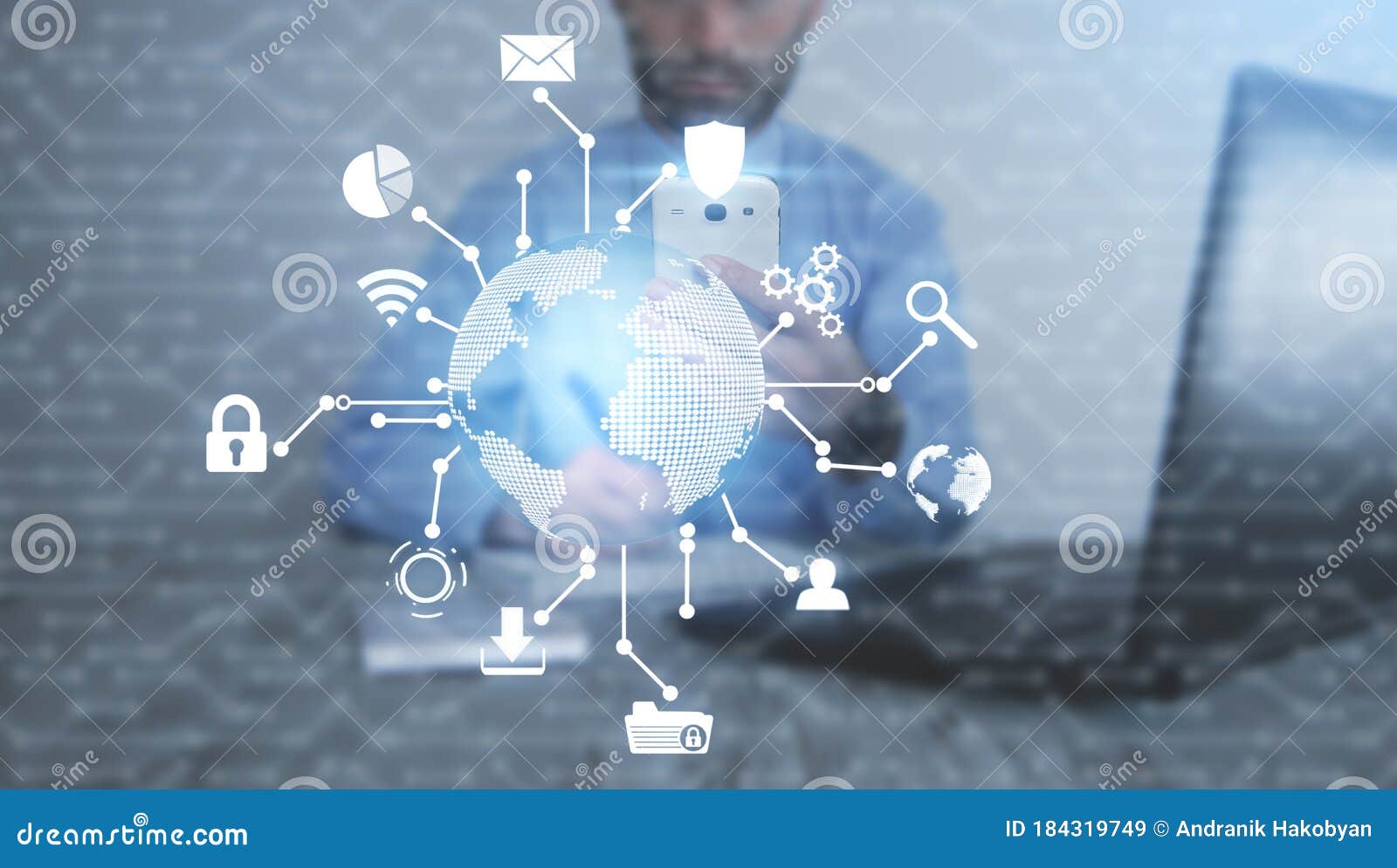 Global Network Connection. Modern World Technology Stock Image - Image ...