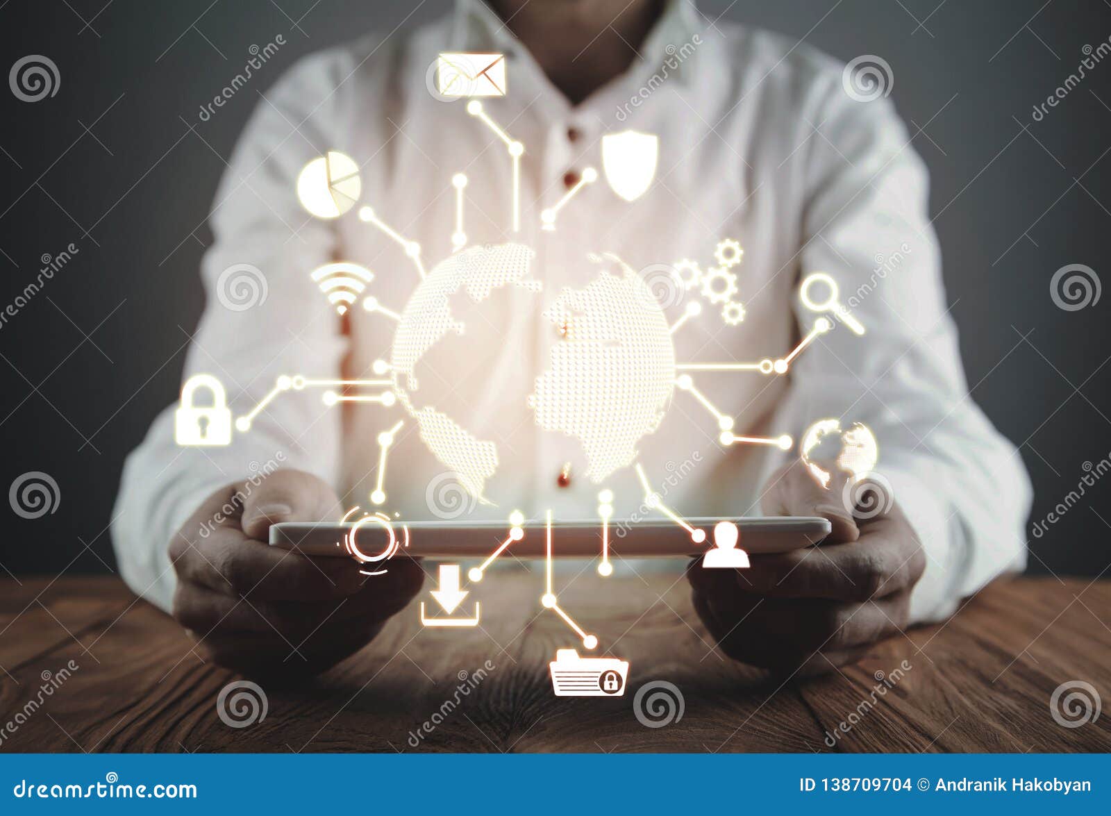 Global Network Connection. Modern World Technology Stock Photo - Image ...