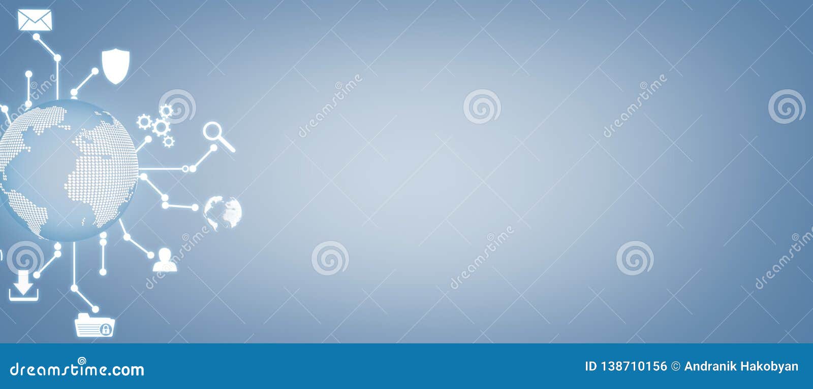 Global Network Connection. Modern World Technology Stock Illustration ...