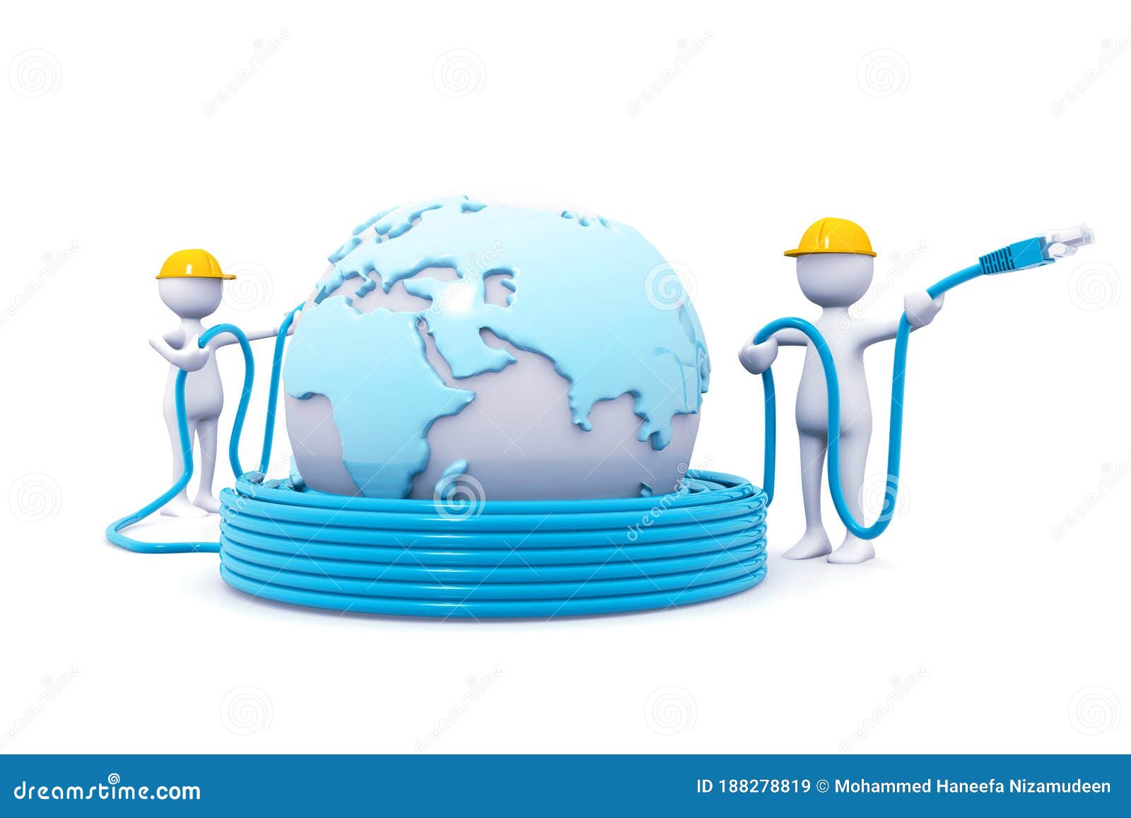 Global Network Connection. Network Engineers Connecting Stock ...