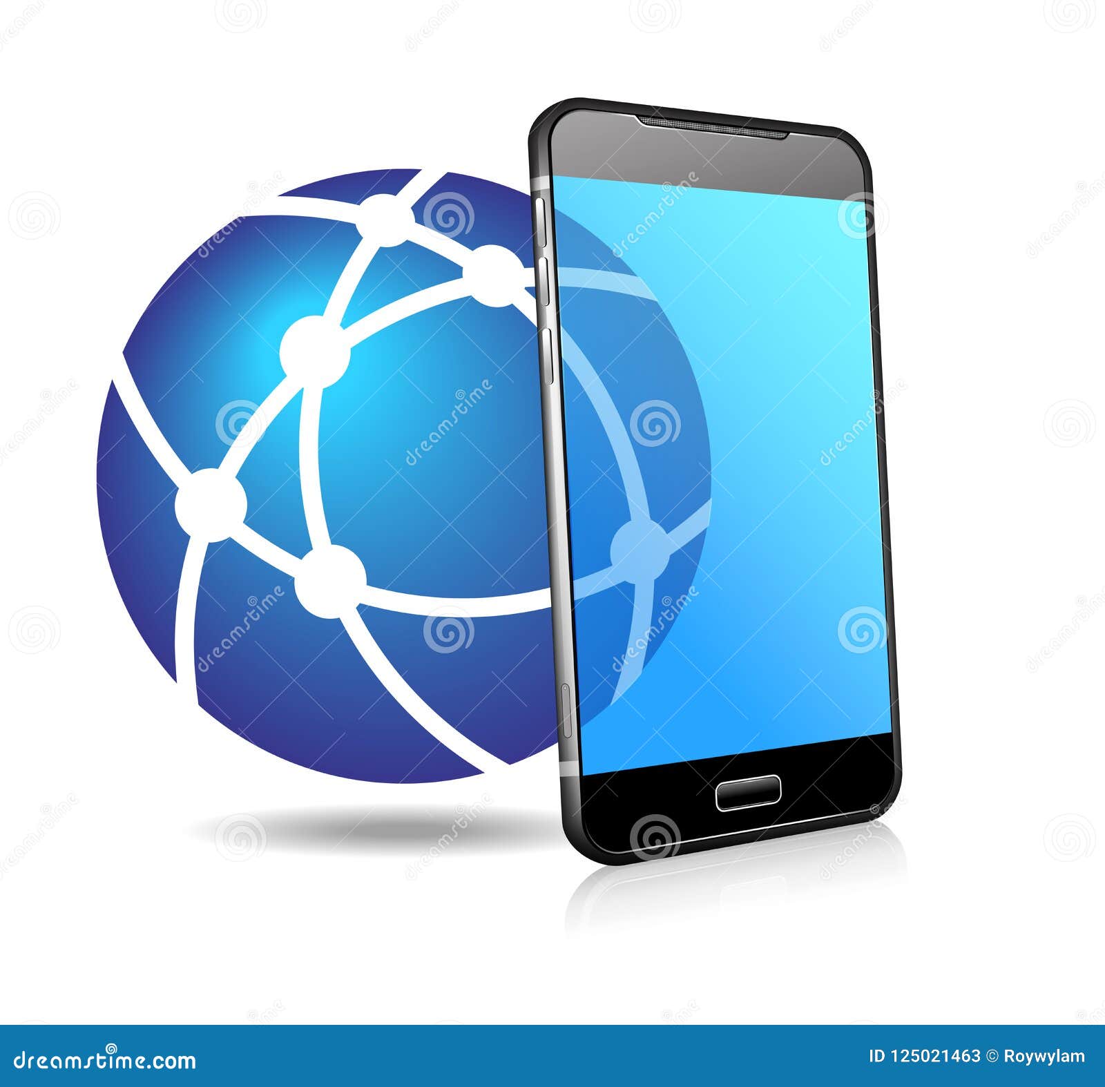 Phone Network Icon stock vector. Illustration of touch - 125021463