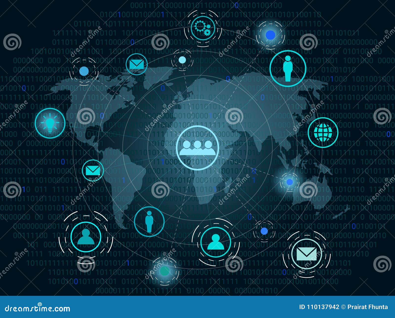 Global Network Connection Technology Background. Stock Vector ...