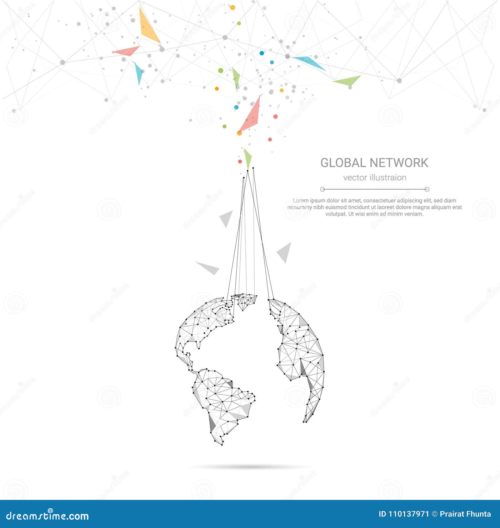 Global Network Connection Technology Background. Stock Vector ...