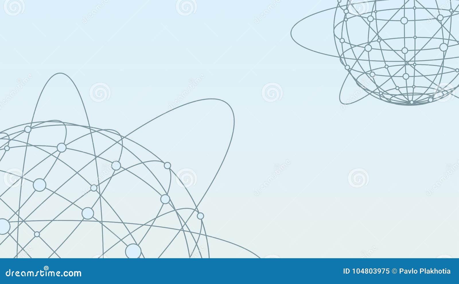 Global Network Connection Vector Background. Planet with Dots and Line ...