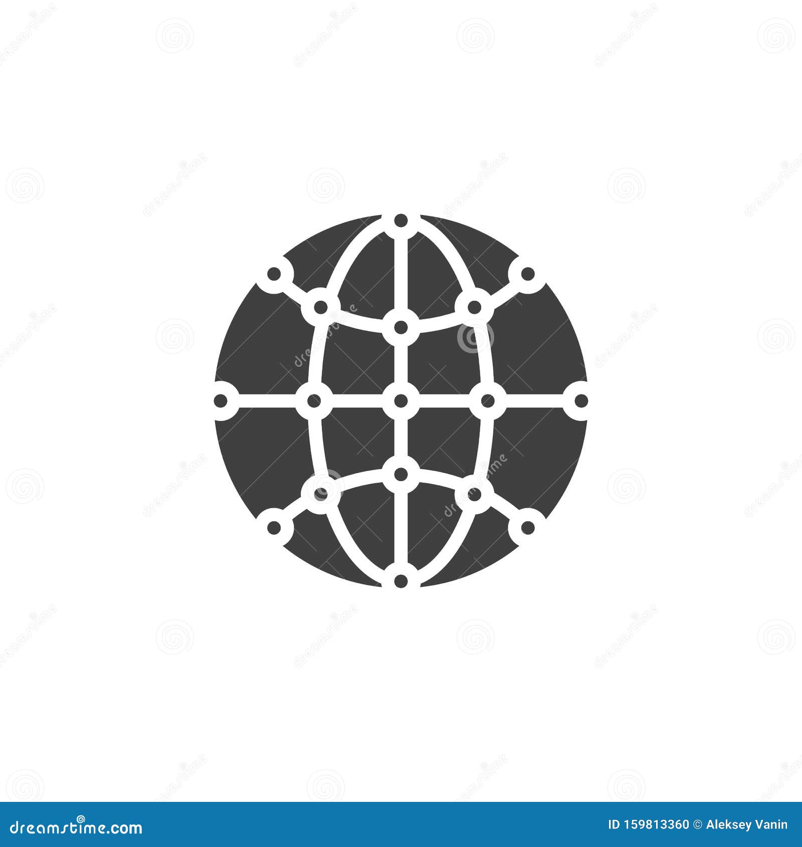 Global Network Connection Vector Icon Stock Vector - Illustration of ...