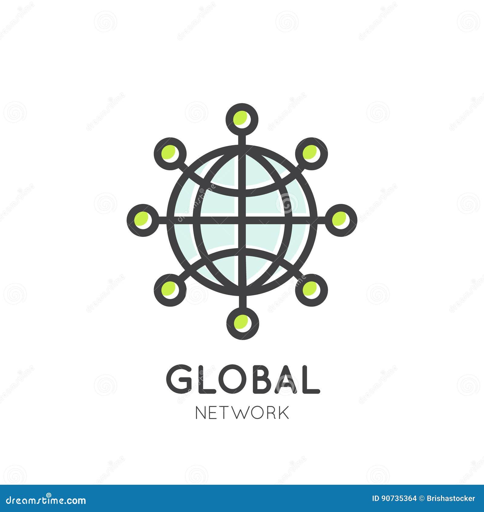 Global Network Connection Via World Wide Web Stock Vector ...