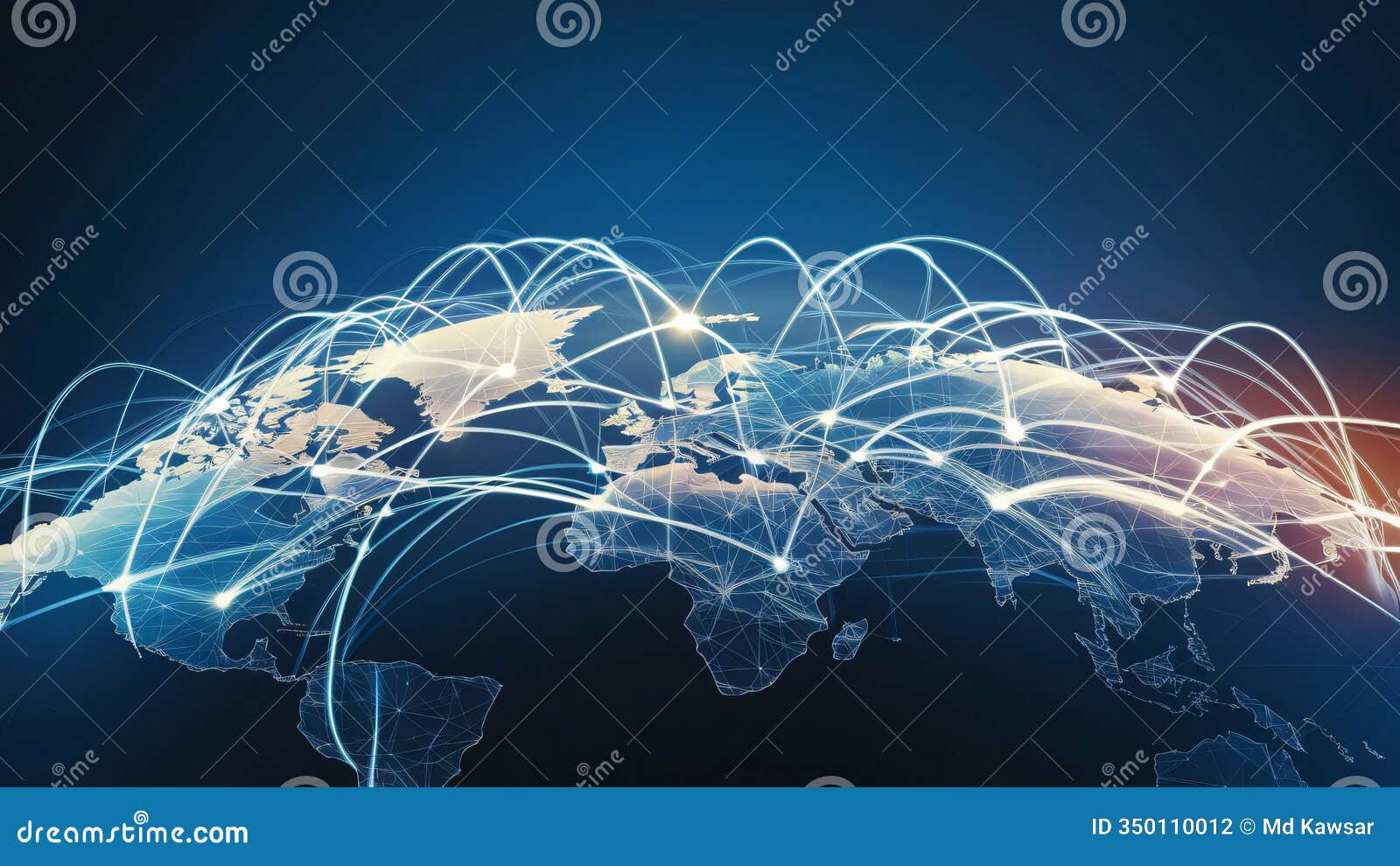 Global Network Connection, World Map with High Quality Image Stock ...
