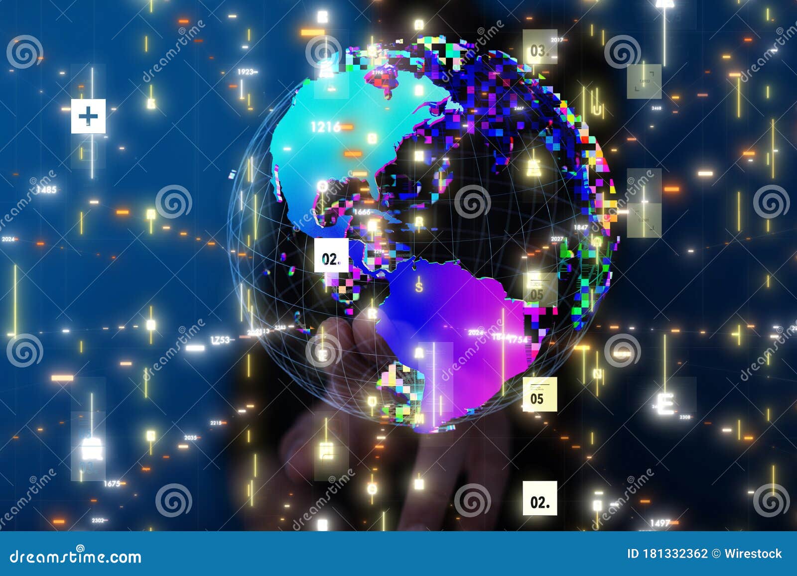 A Global Network Connection. World Map Point Stock Photo - Image of ...