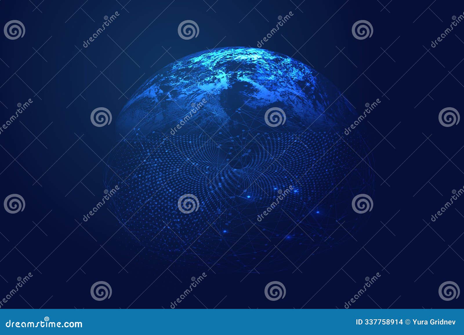 Global Network Connection. World Map Point and Line Composition Concept ...