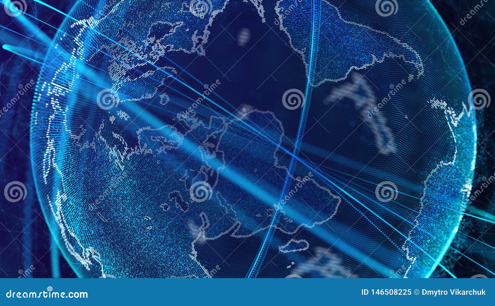 Global Network Connection. World Map Point. Representing the Global ...
