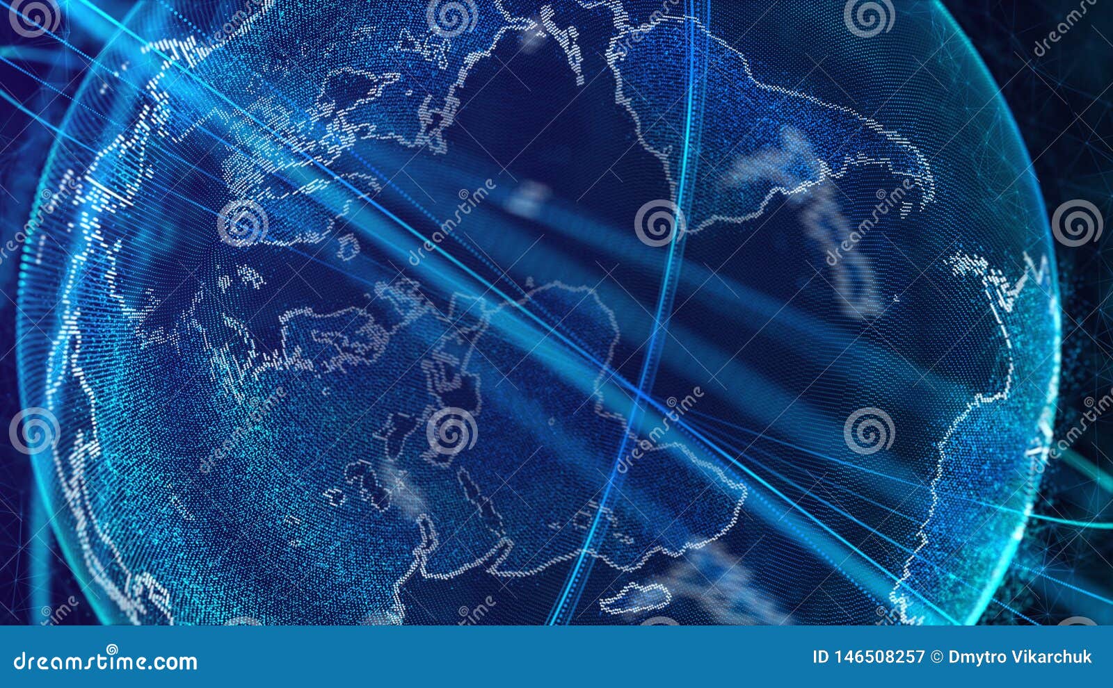 Global Network Connection. World Map Point. Representing the Global ...