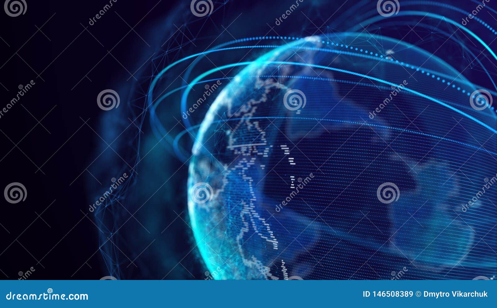 Global Network Connection. World Map Point. Representing the Global ...