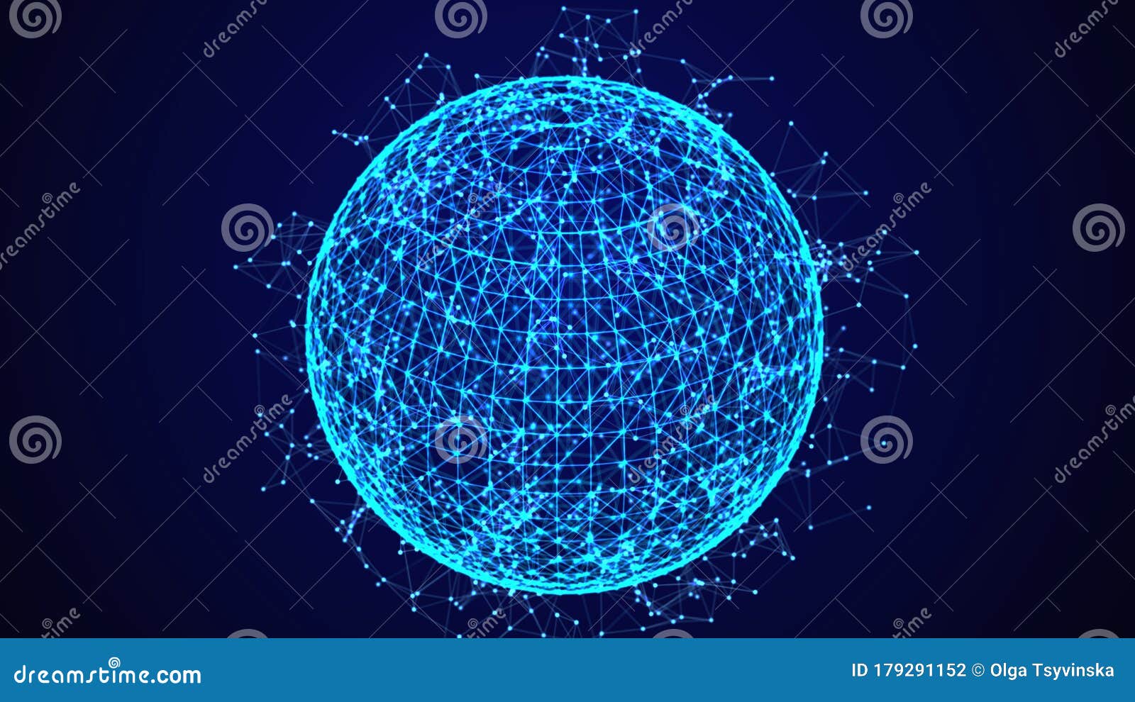 Global Network Connection. World Map Points and Lines Composition Stock ...