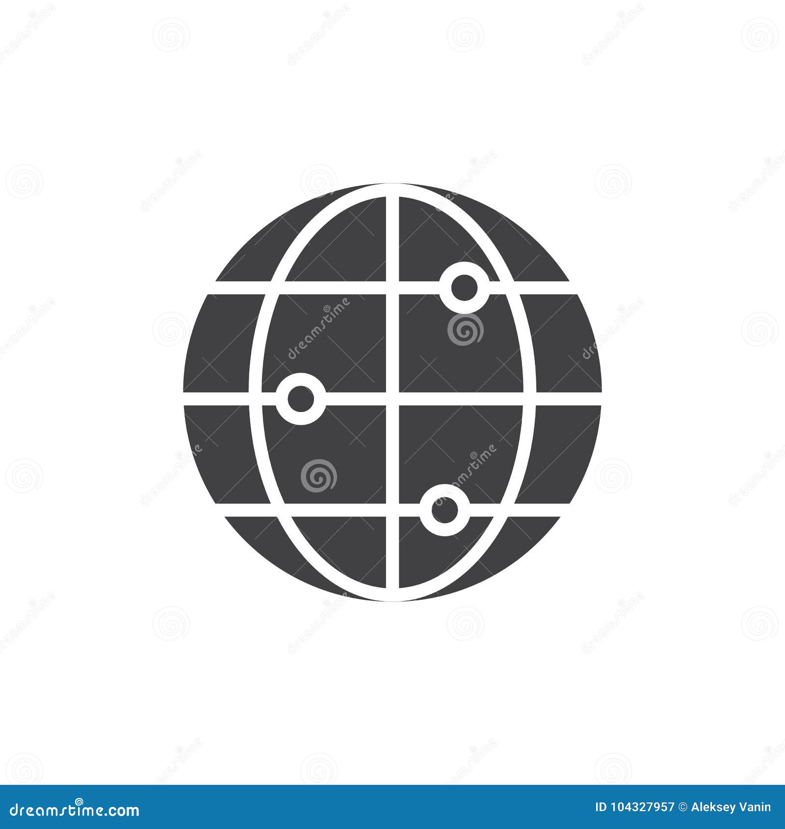 Global Network Connections Icon Vector Stock Vector - Illustration of ...