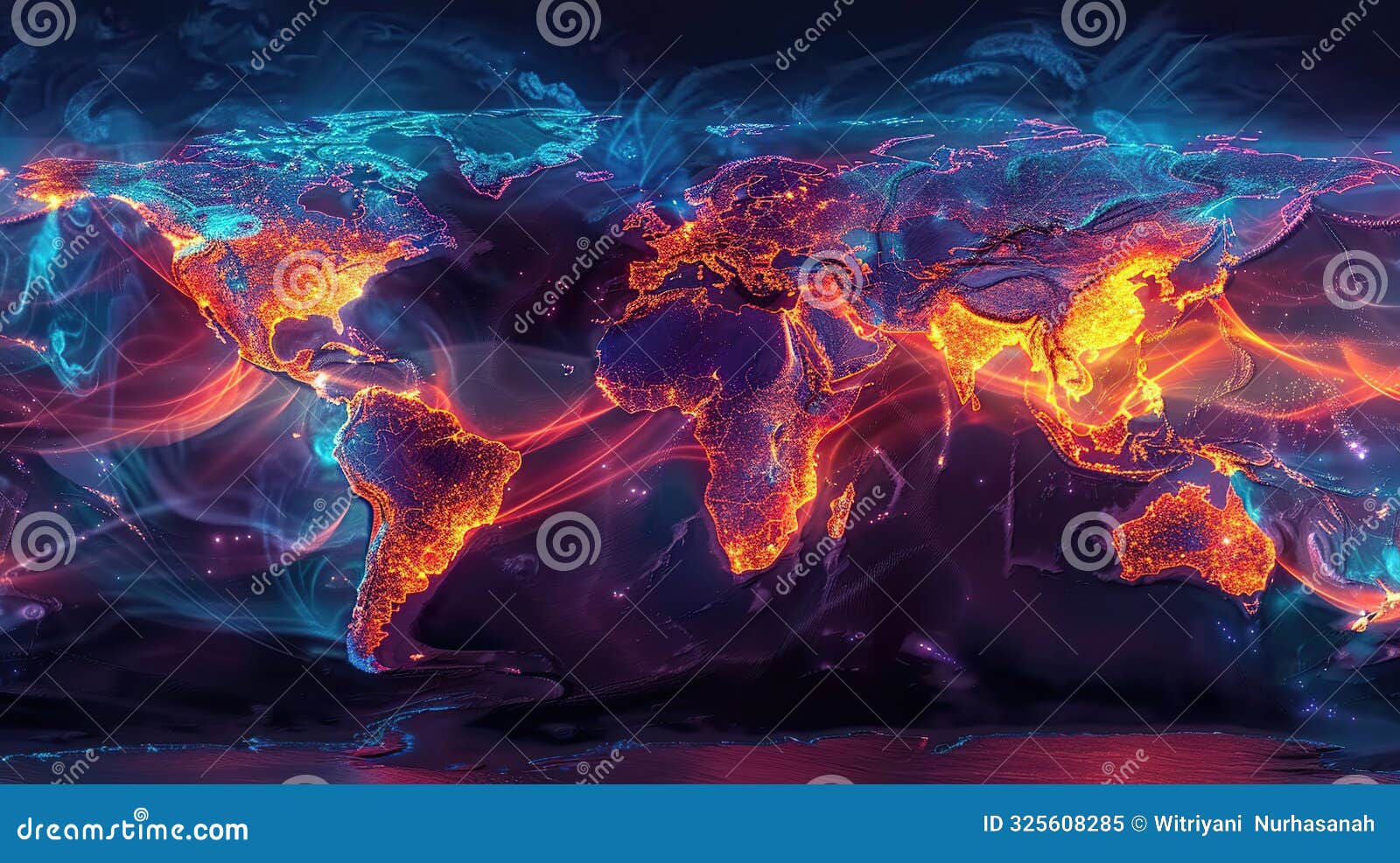 Global Network, Connections and Interdependence Stock Illustration ...