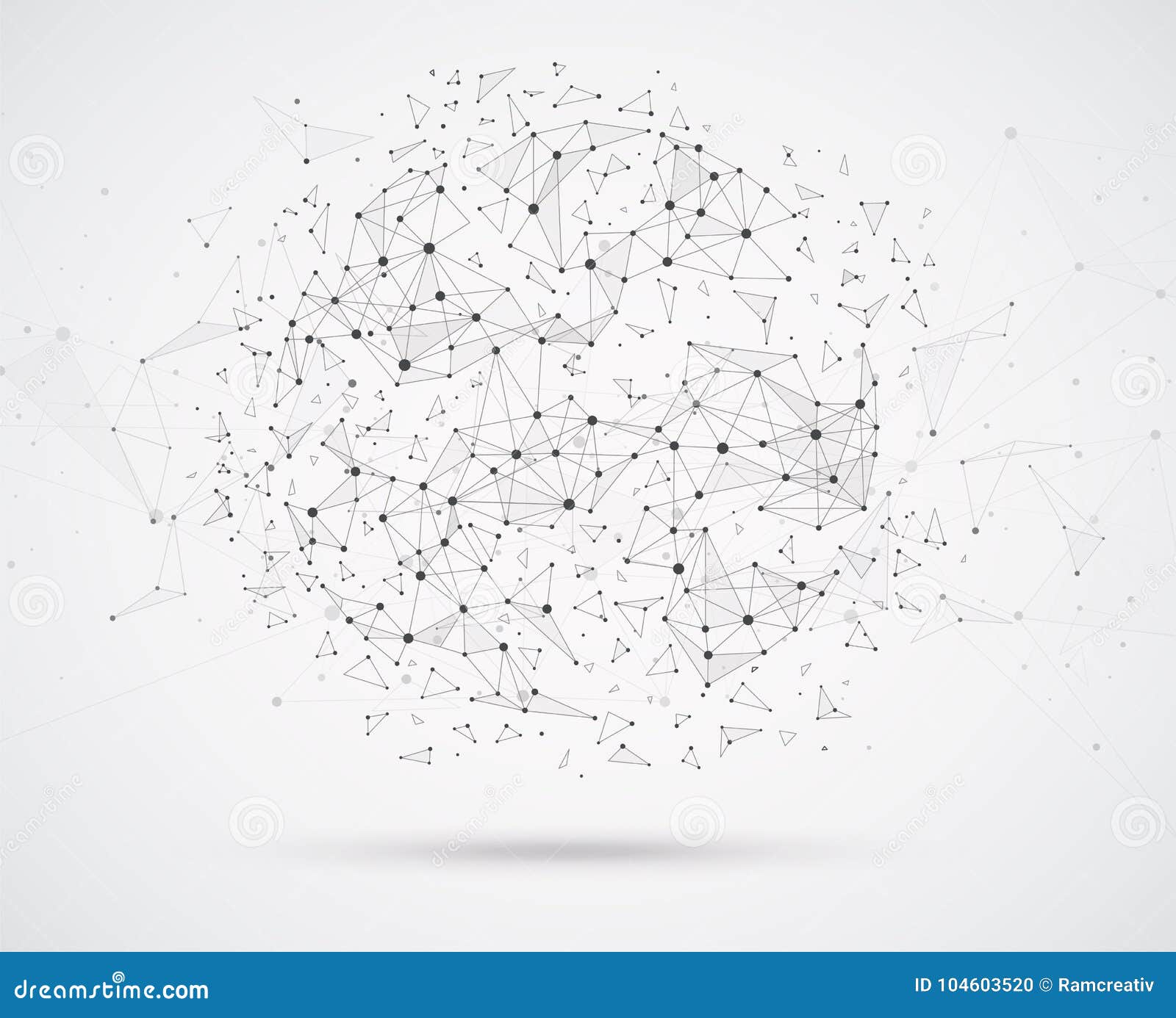 Global Network Connections with Points and Lines Geometric Shape Stock ...