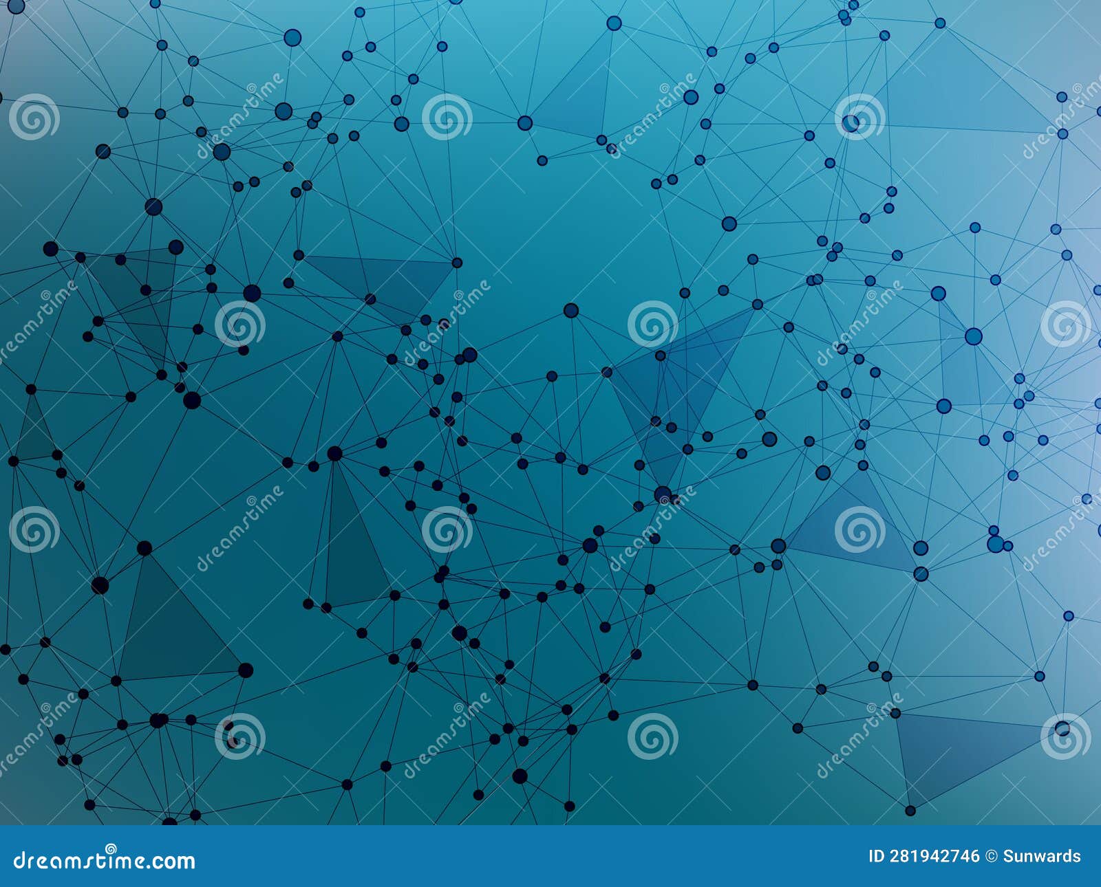 Global Network Connections with Points and Lines. Interlinked Nodes ...