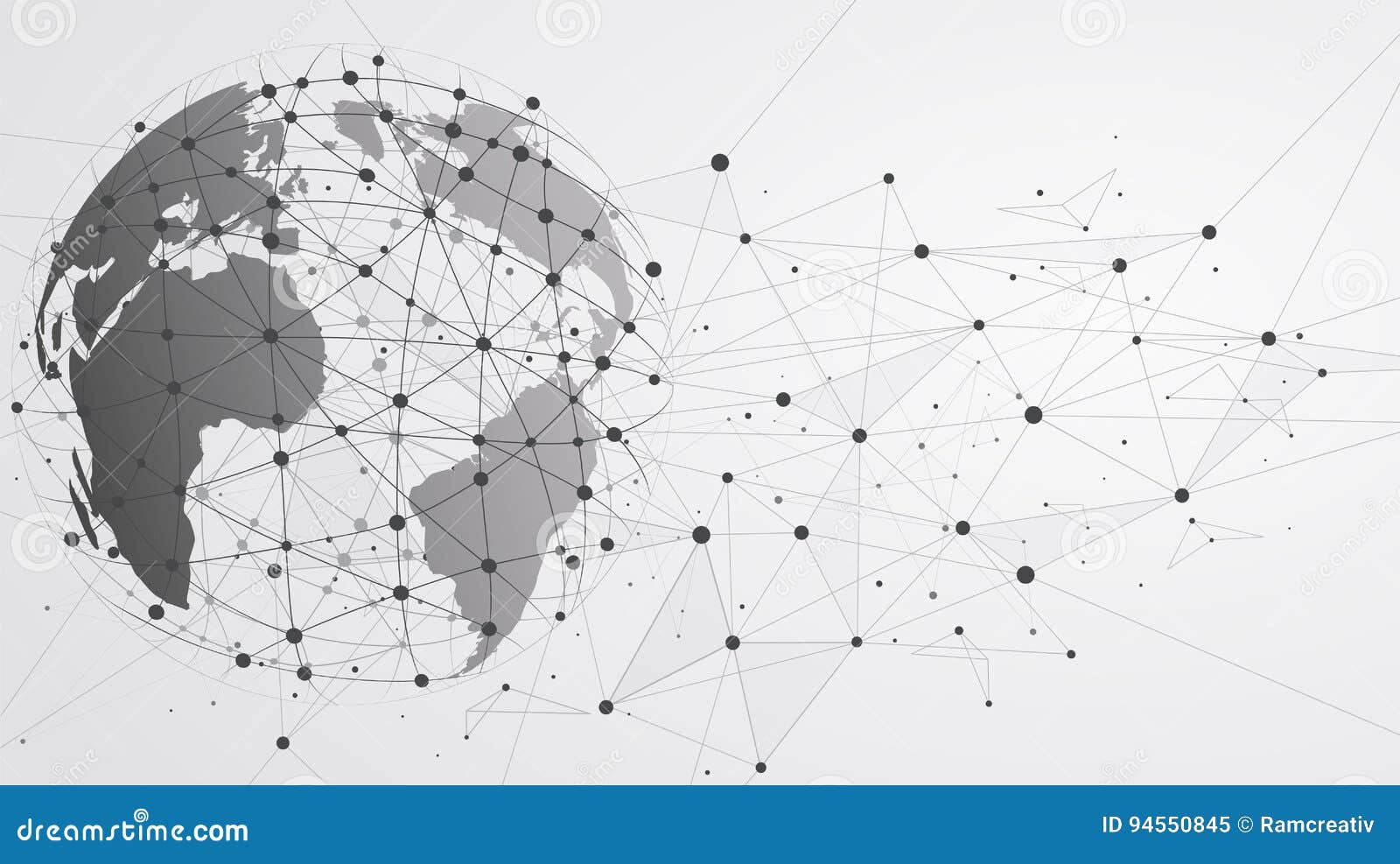 Global Network Connections with Points and Lines. Stock Vector ...