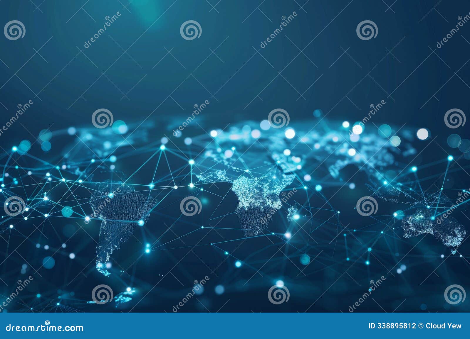 Global Network Connections Representing International Communication Stock Illustration ...