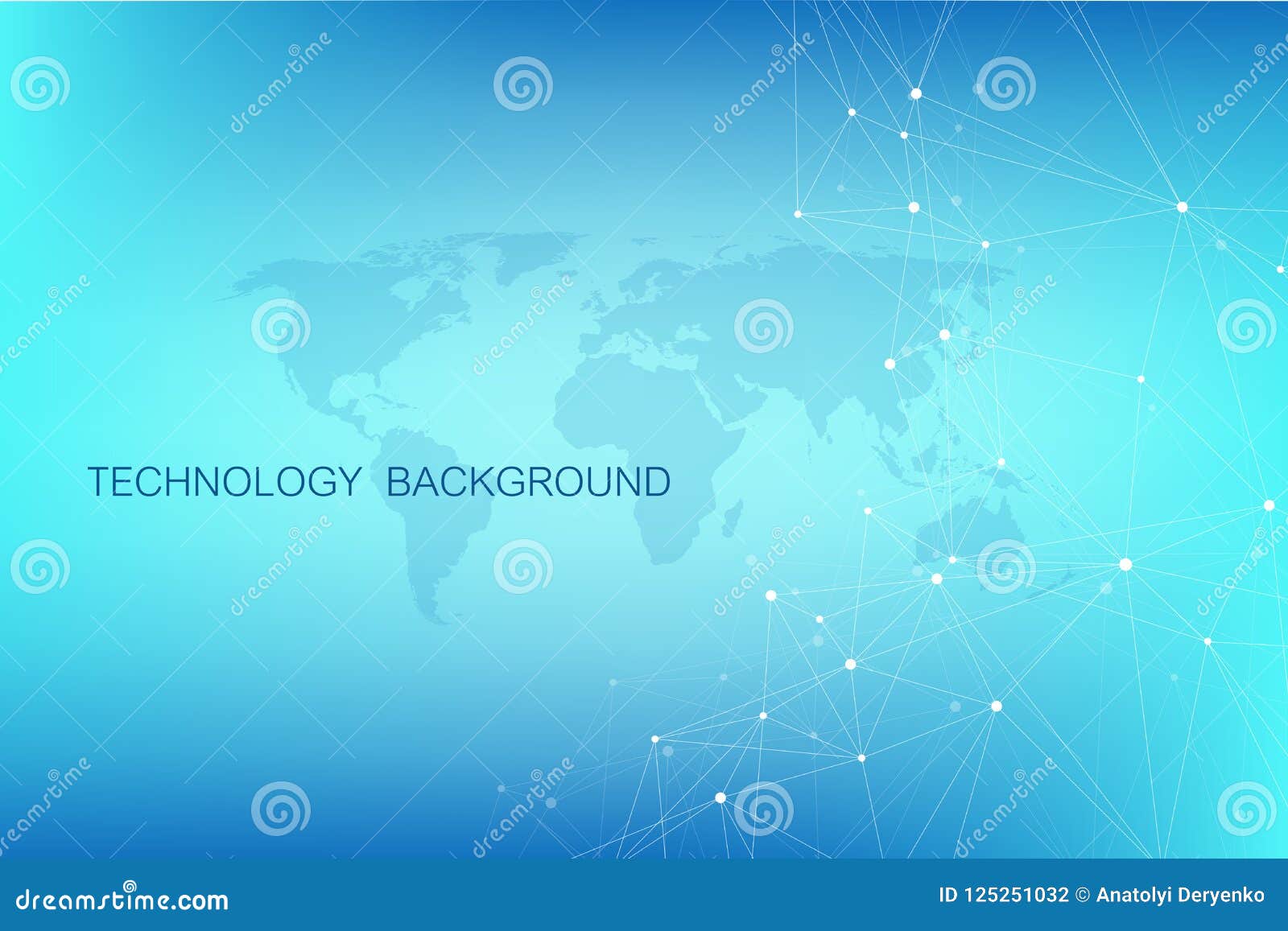 Global Network Connections with World Map. Internet Connection ...