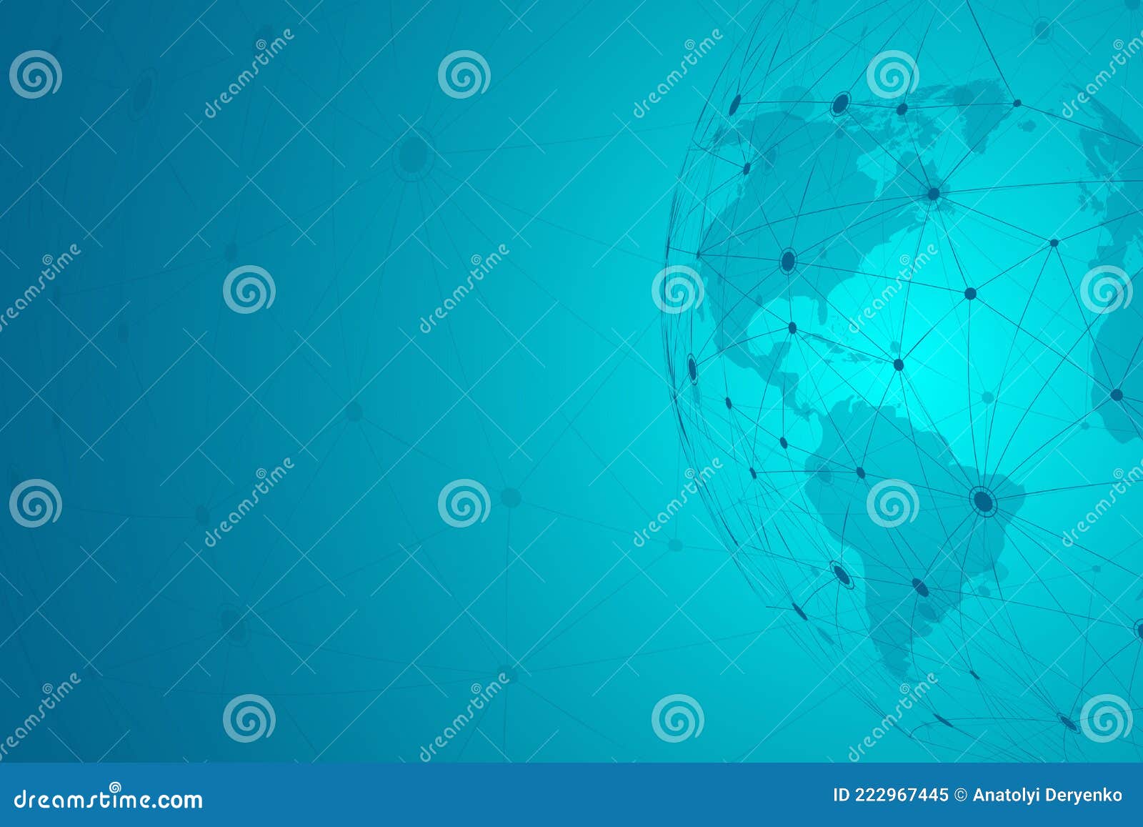 Global Network Connections with World Map. Internet Connection ...