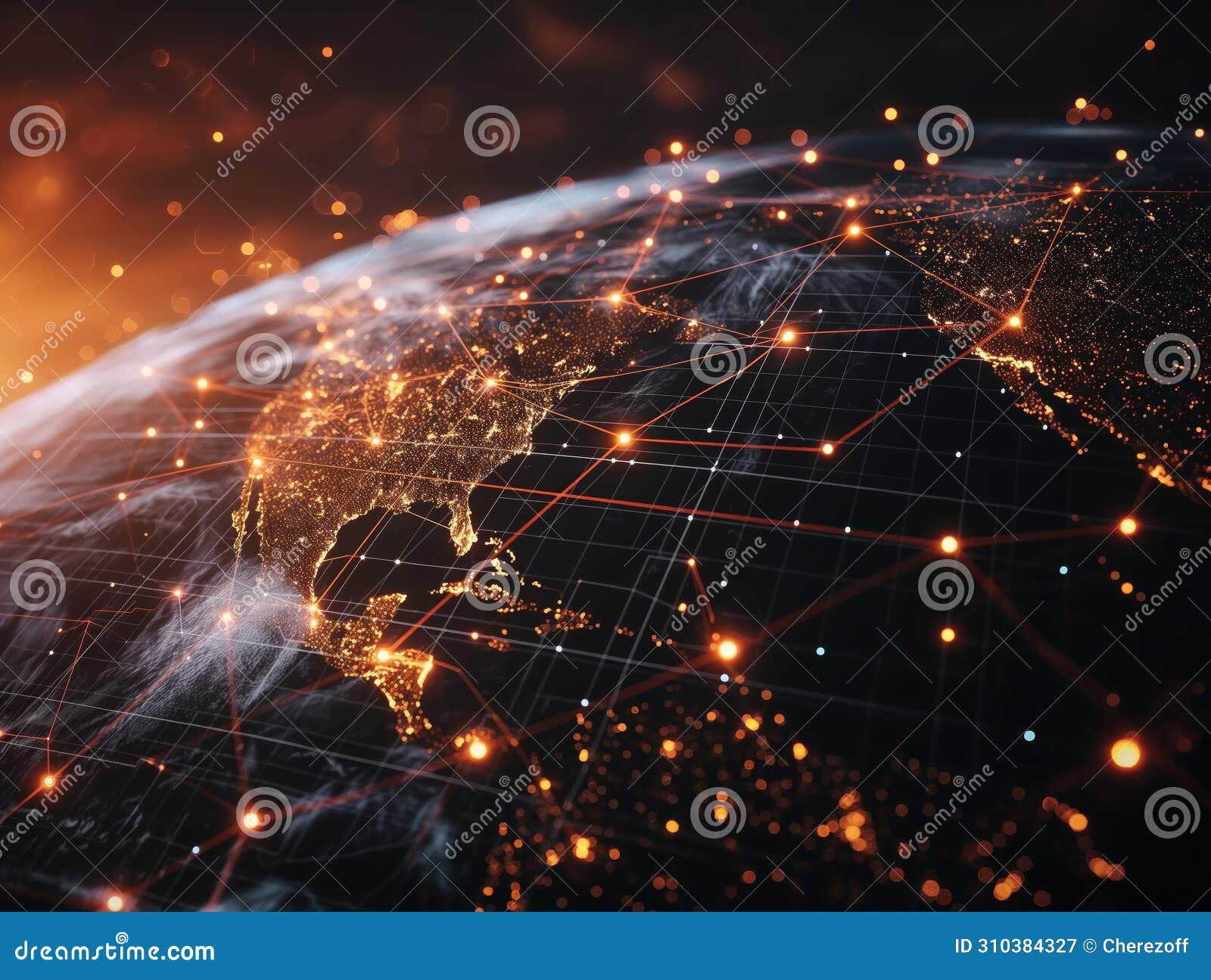 Global Network Connectivity Concept Stock Image - Image of link, world ...