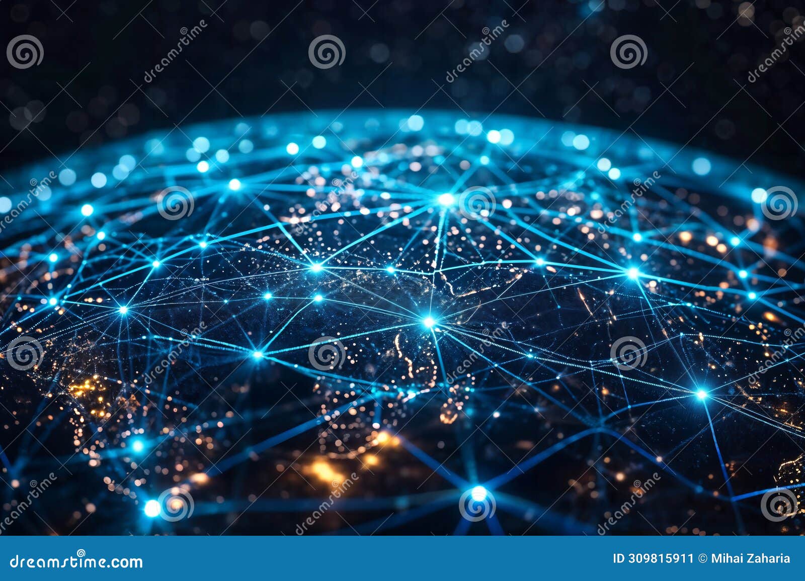 Global Network Connectivity Concept Stock Illustration - Illustration ...