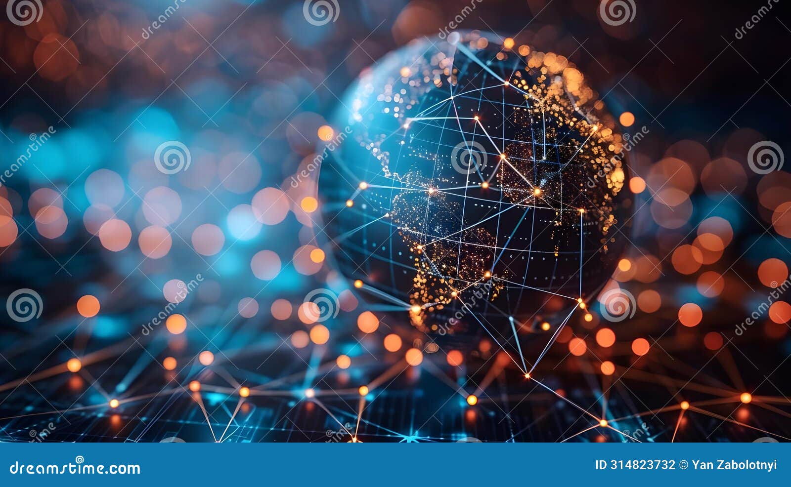 Global Network Connectivity: a Symbol of Digital Integration. Concept ...