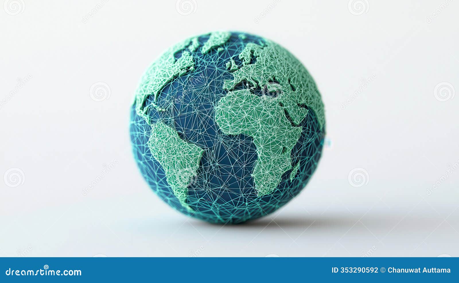 Global Network 3D Earth Connectivity World Map Digital Globe Technology ...