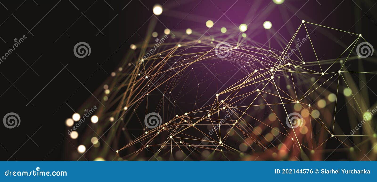 Abstract, High Tech, Full Color Background with Polygonal Mesh Elements ...