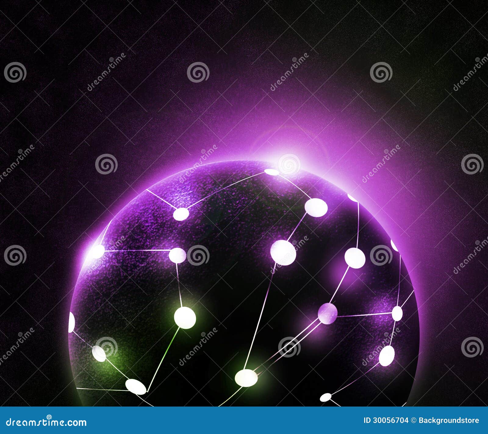 Global Network Violet Background Stock Illustration - Illustration of ...