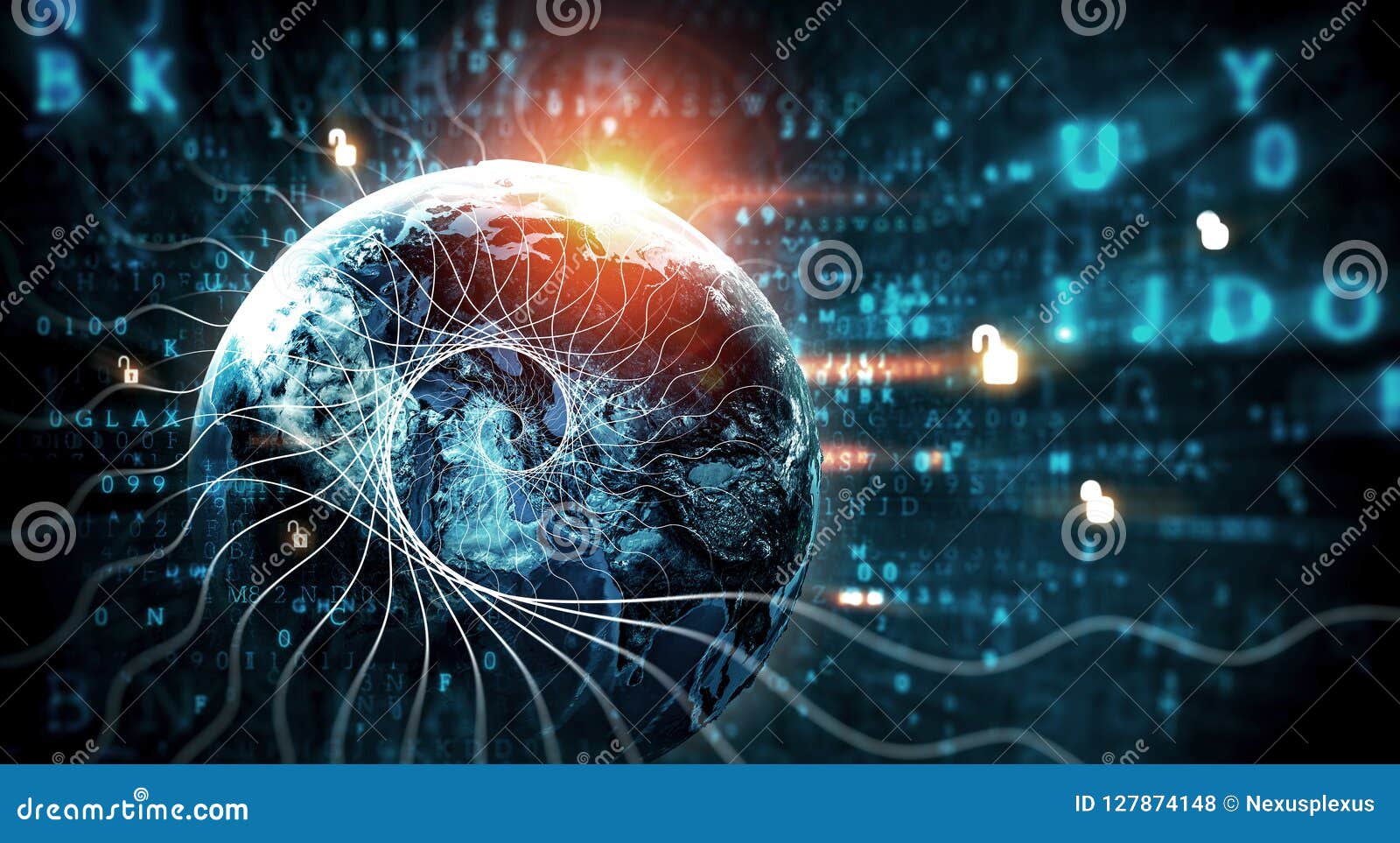 Global Network and Data Exchange Stock Photo - Image of abstract ...