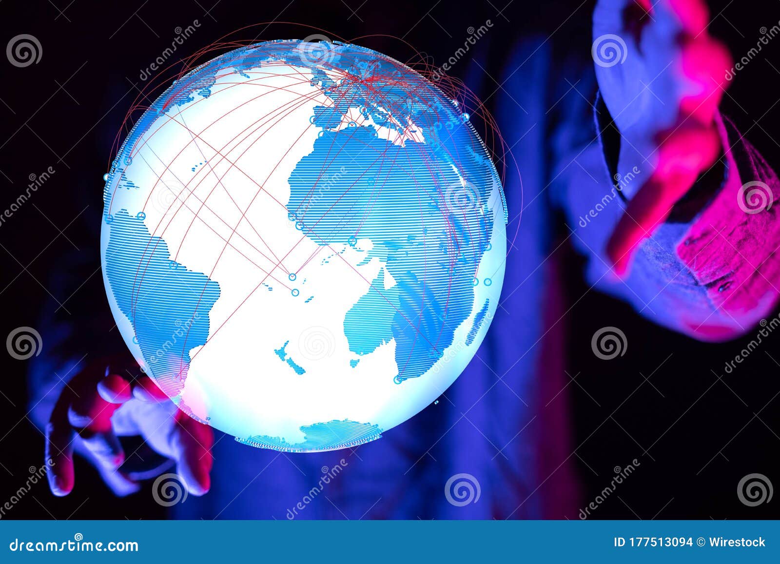 A Global Network and Data Exchanges Over the World Stock Photo - Image ...