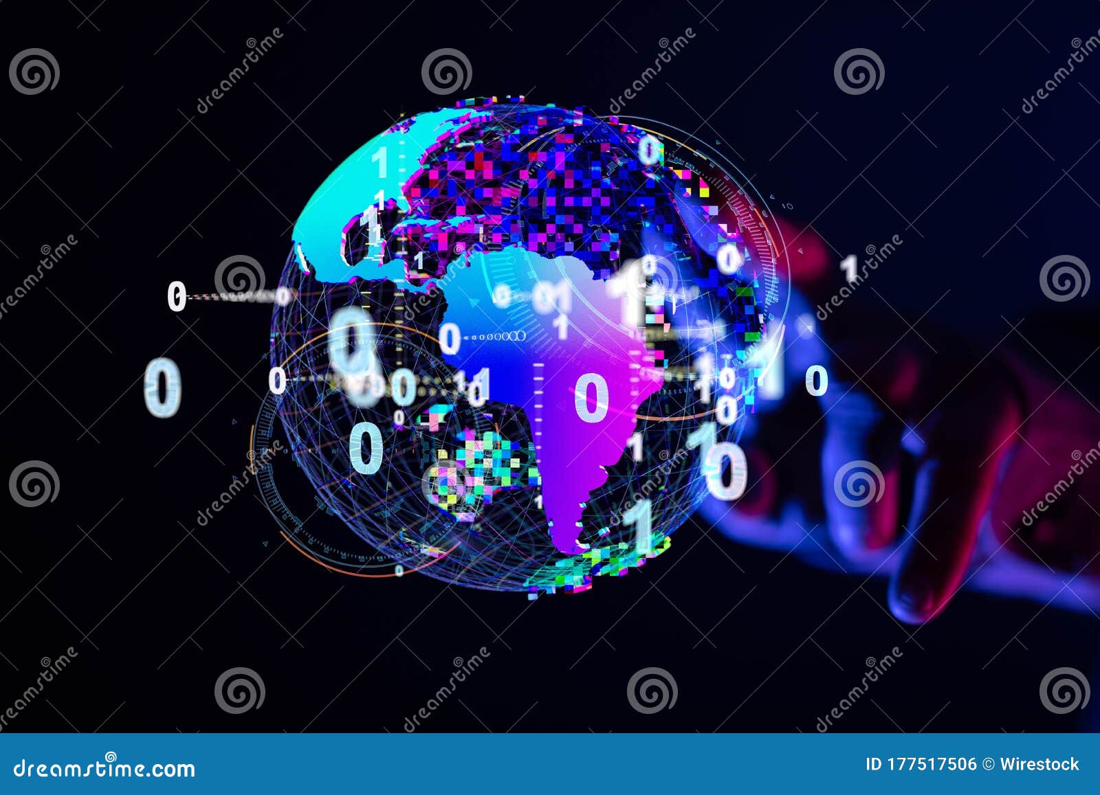 A Global Network and Data Exchanges Over the World Stock Photo - Image ...