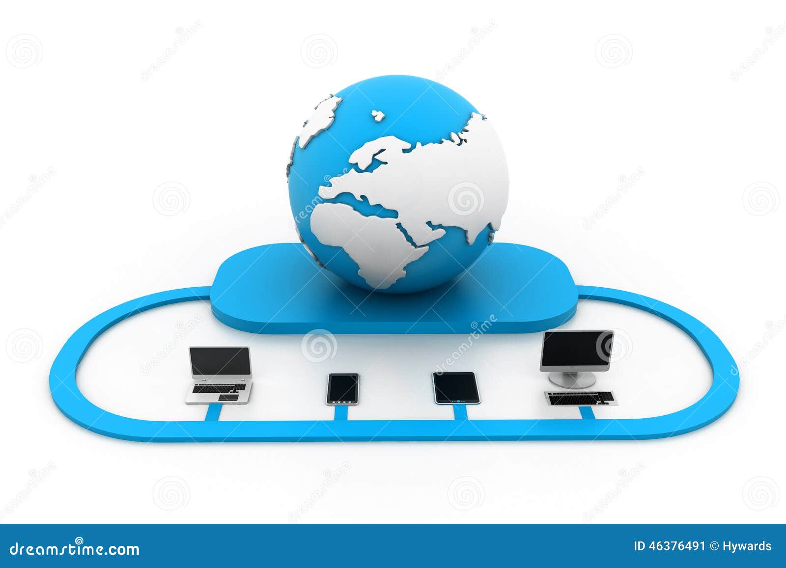 Global network devices stock illustration. Illustration of devices ...