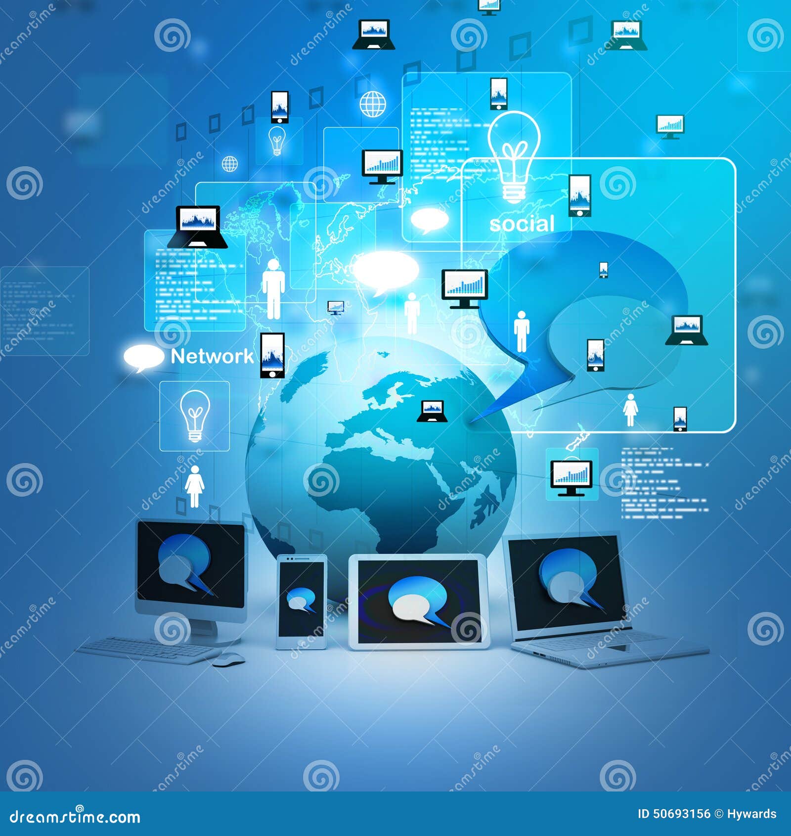 Global network devices stock illustration. Illustration of firewall ...