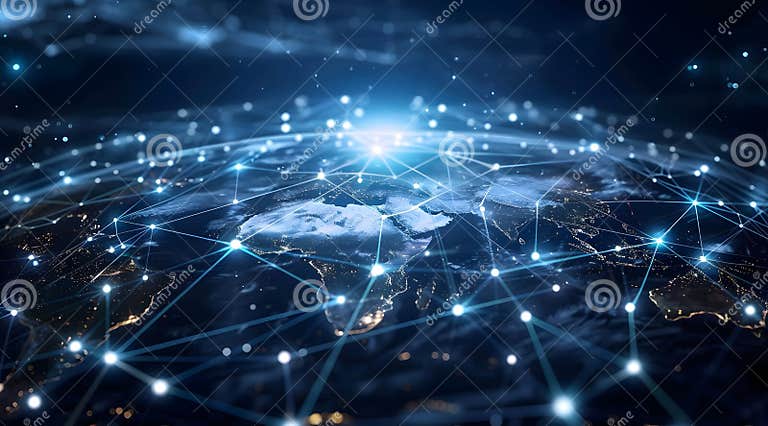 Global Network and Communication Background Representing Internet ...