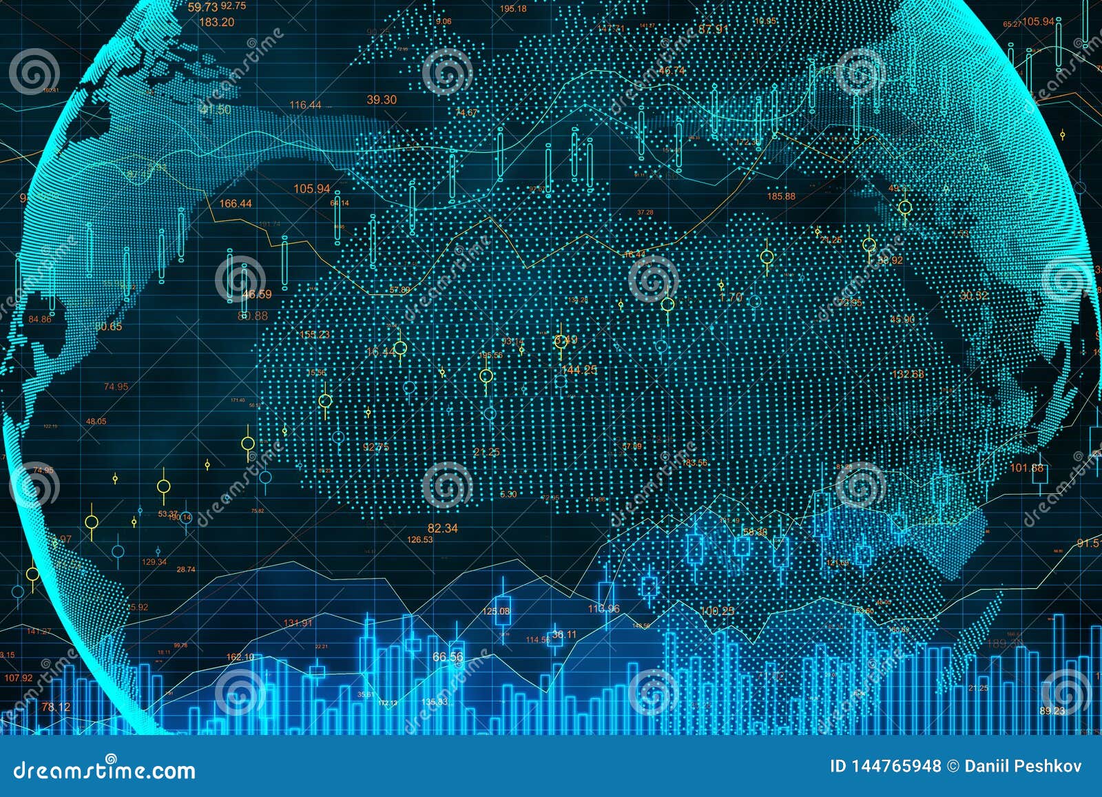 Global Network and Economy Concept Stock Illustration - Illustration of ...