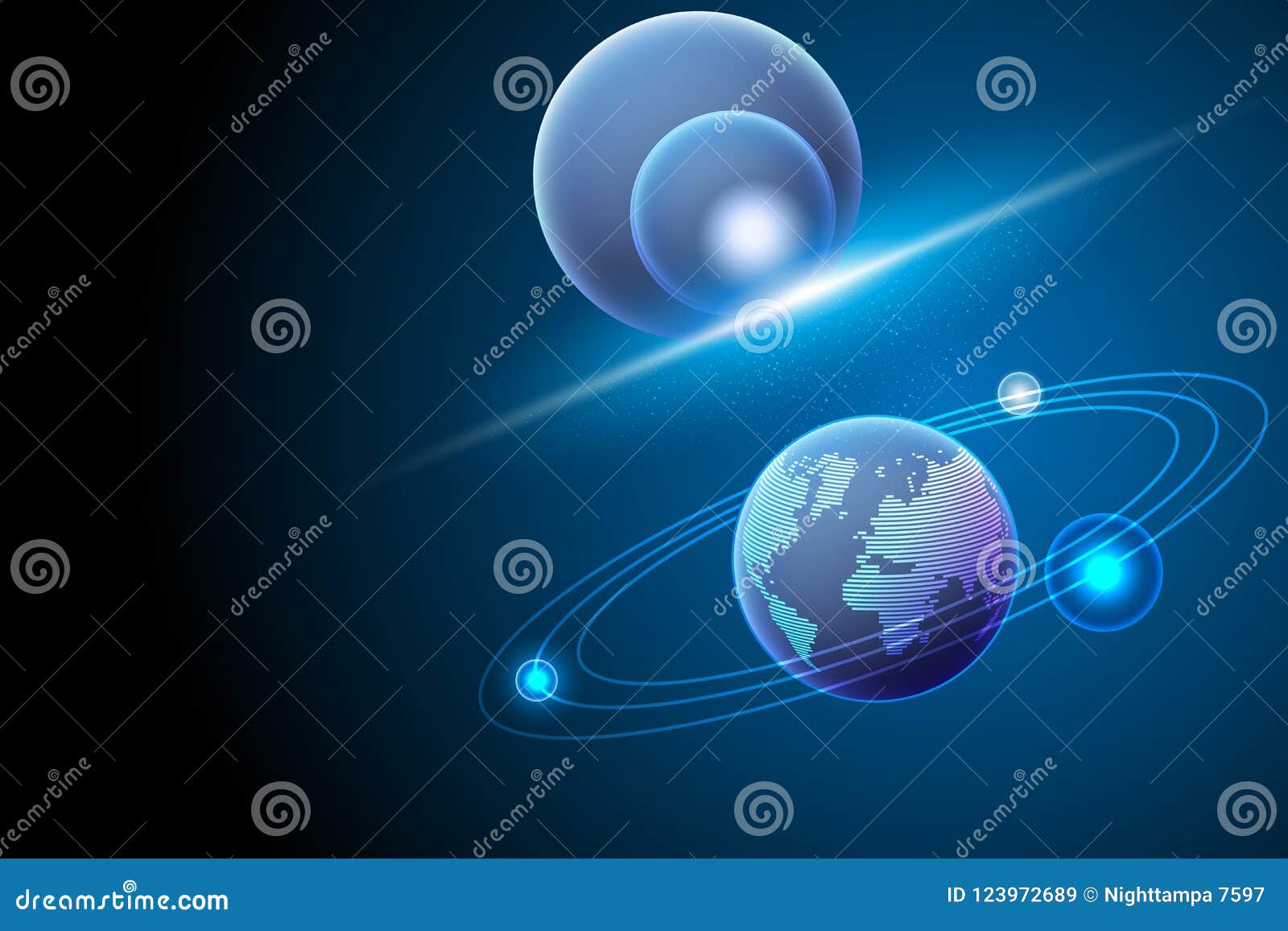 Global Network and Galaxy,Digital Communication,concept Abstract Stock ...