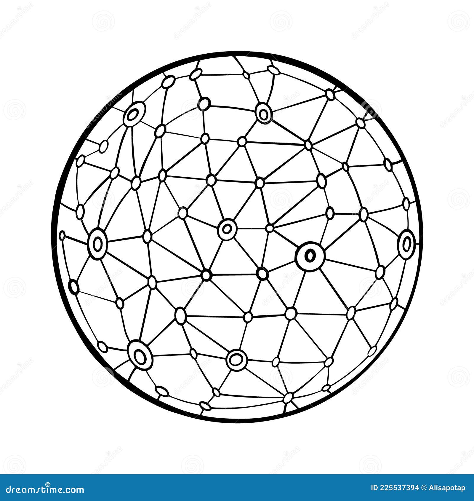 Global Network Hand Drawn Concept. Stock Vector - Illustration of ...