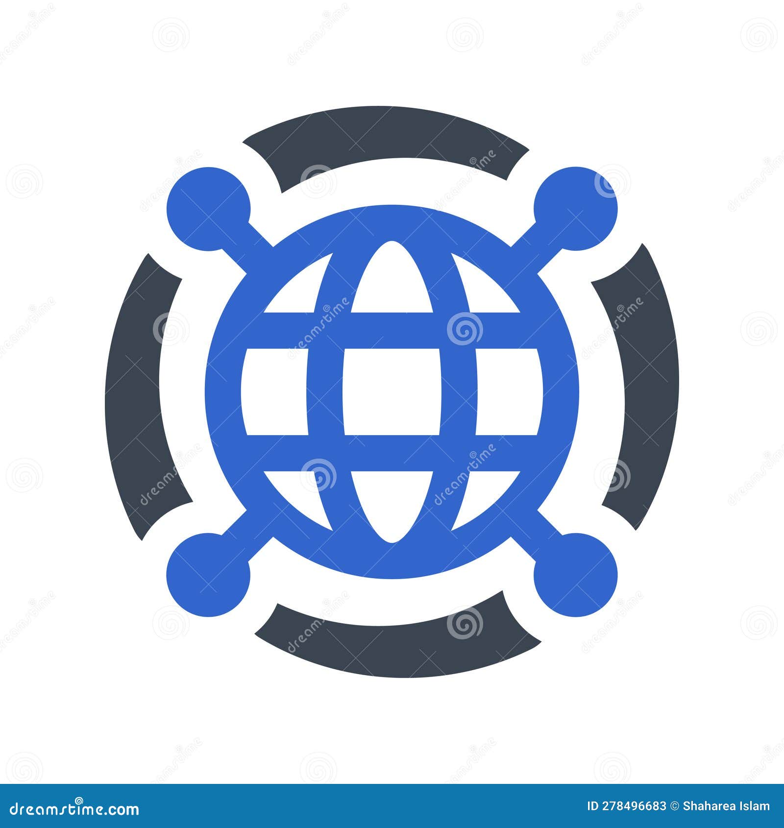 Global network icon stock vector. Illustration of worldwide - 278496683