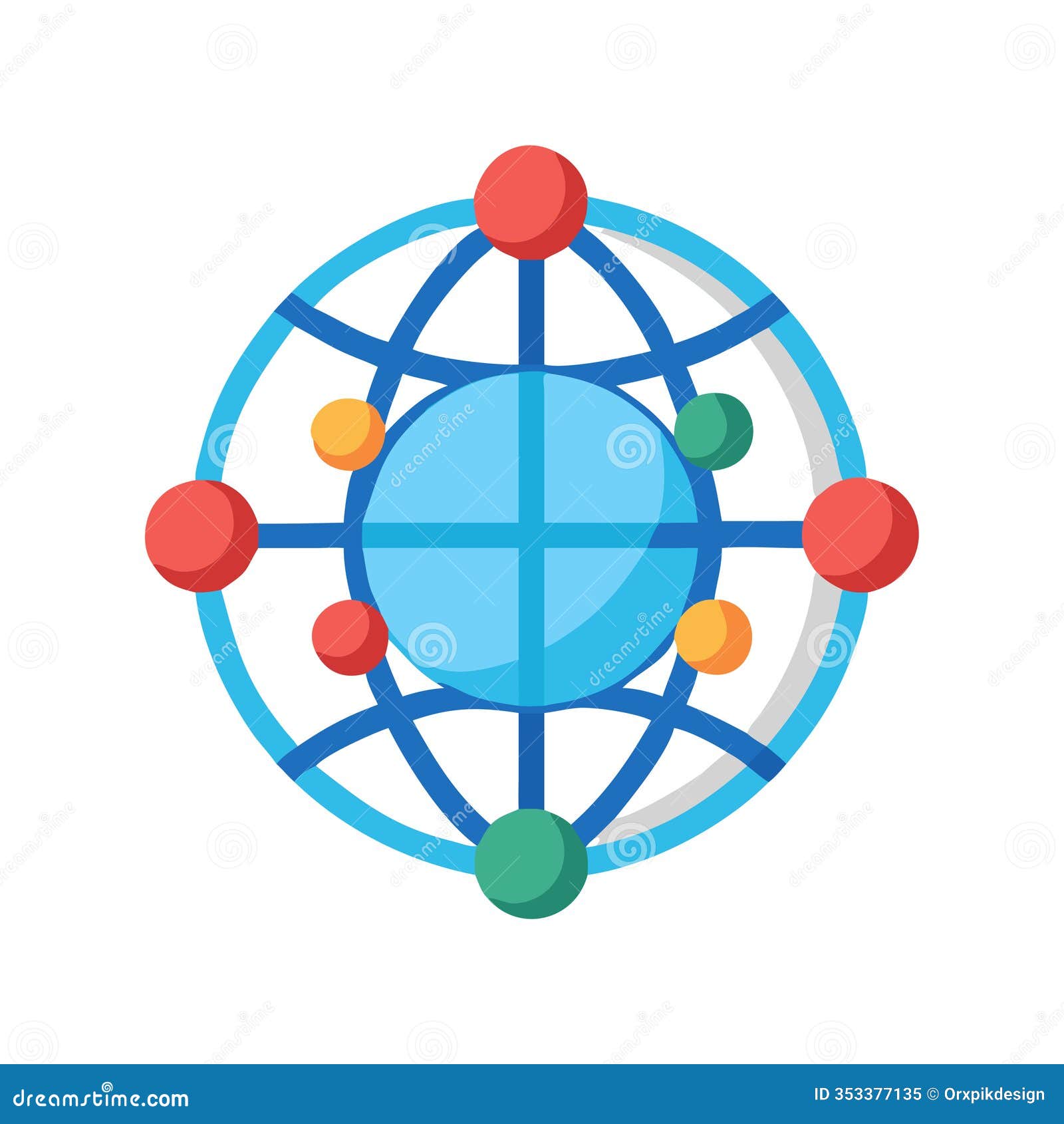 Global Network Icon for Connectivity Stock Vector - Illustration of ...