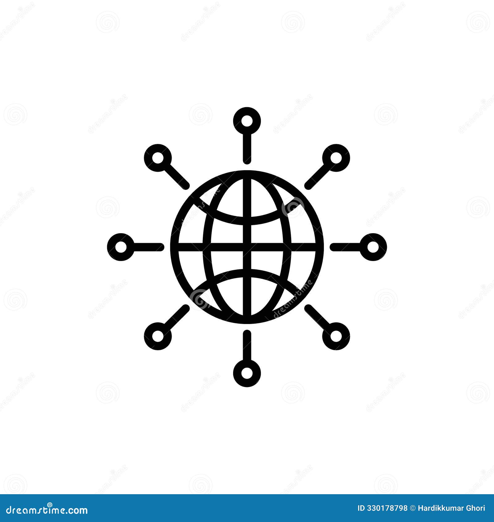 Global network icon stock illustration. Illustration of globe - 330178798
